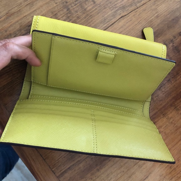 Coach | Bags | Coach Wallet Leather In Yellowlemon | Poshmark